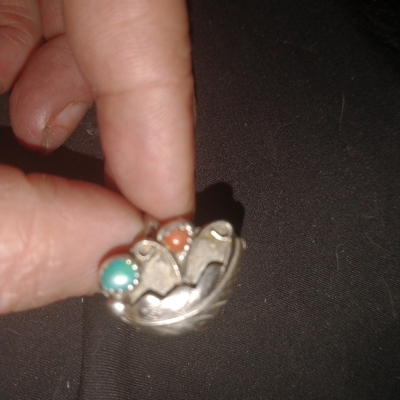 Indian 925 | Jewelry | 925 Sterling Turquoise And Coral Ring | Poshmark